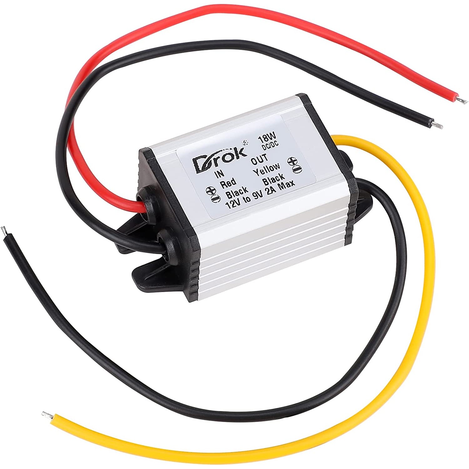 12v to 9v Buck Converter, DROK DC 8-35V to 9V 2A 18W Voltage Regulator Board Power Supply Module ...