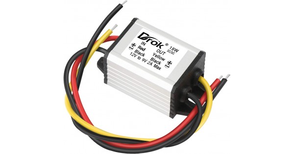 12v to 9v Buck Converter, DROK DC 8-35V to 9V 2A 18W Voltage Regulator ...