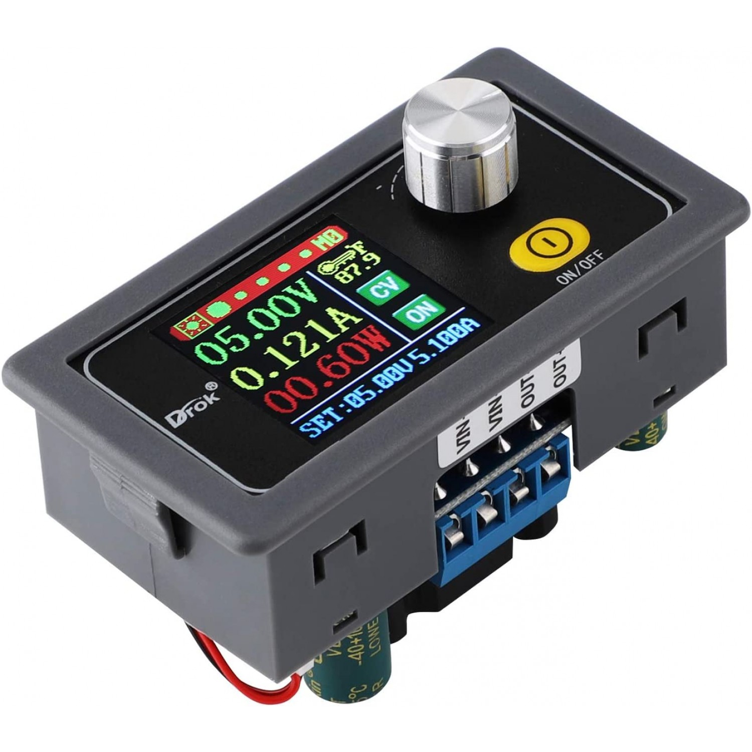 Adjustable Voltage Regulator DC, DROK Buck Boost Converter 6.0V-36V 9v 12v to DC 0.6-36V 24v 5A ...