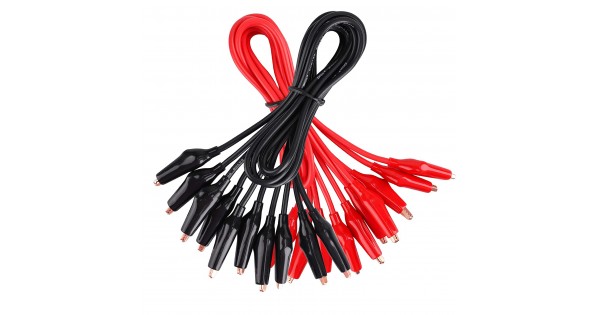Crocodile Clip Test Lead Set, DROK 10 PCS Dual Ended 5A Flexible ...