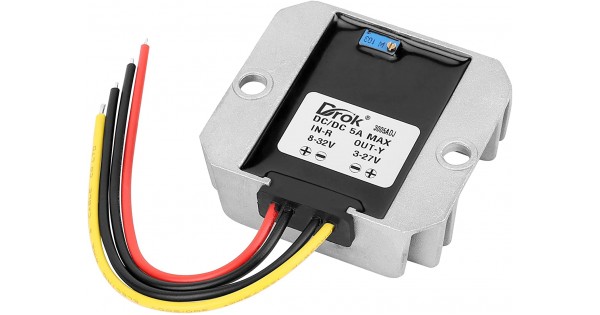 DROK 12V DC Buck Converter, 8-35V to 3-27V 5A 135W Voltage Regulater ...