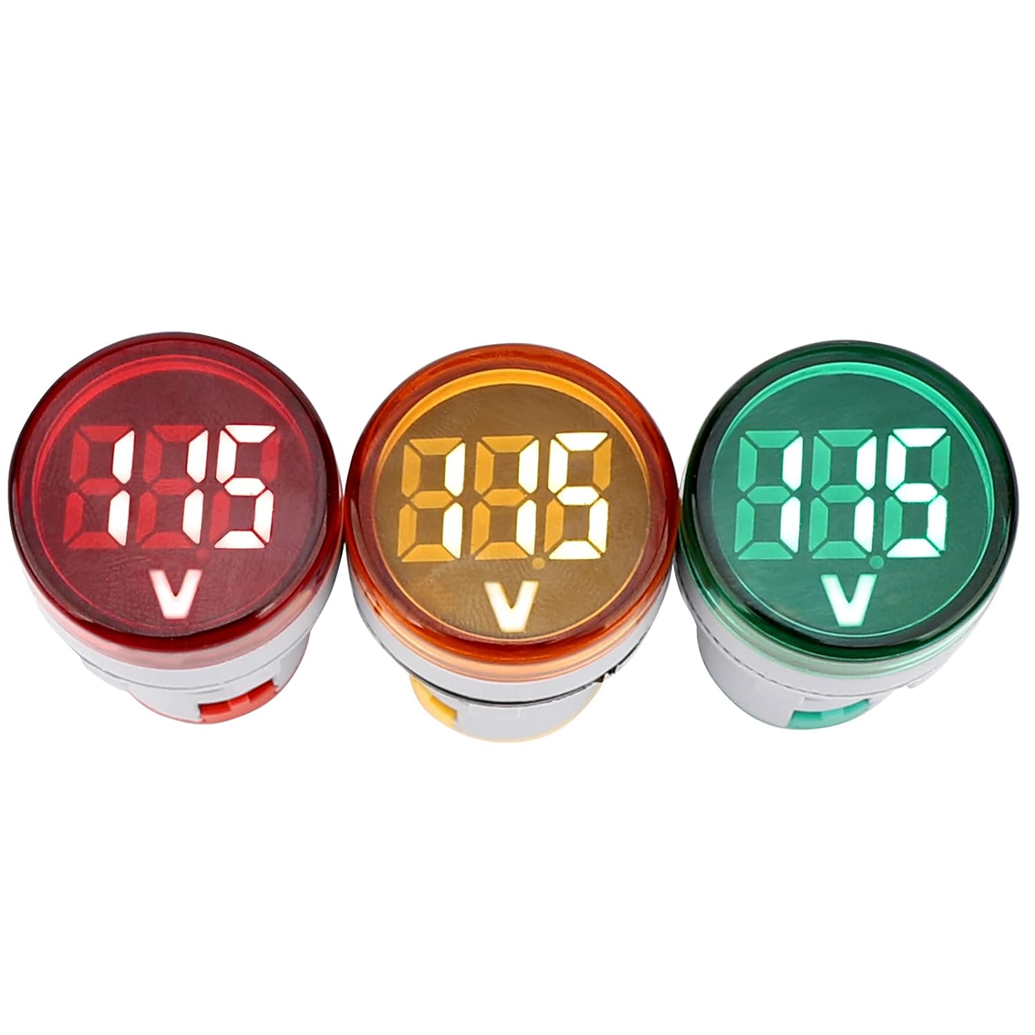 DROK AC 500V Voltage Meter, 3pcs AC 60-500V 110v 220v Voltage Monitor Digital Larger LED Screen ...