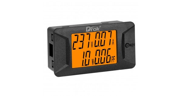 DROK AC Meter AC 40-400V 100A Digital LCD Screen Voltage Current Power ...