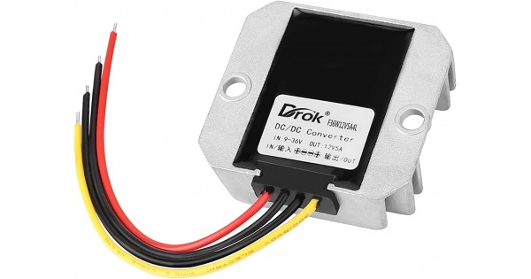 DROK Boost Buck Converter 9V-36V to 12V 5A 60W Aluminium Shell ...